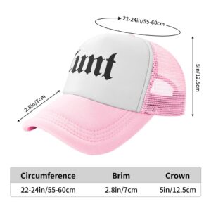 Piuuixe Cunt Funny Baseball Cap Trucker Hats Sports Hat Men Women Pink