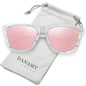 danamy sunglasses womens polarized sunglasses for women trendy designer mirrored sunglasses uv400 protection sun glasses