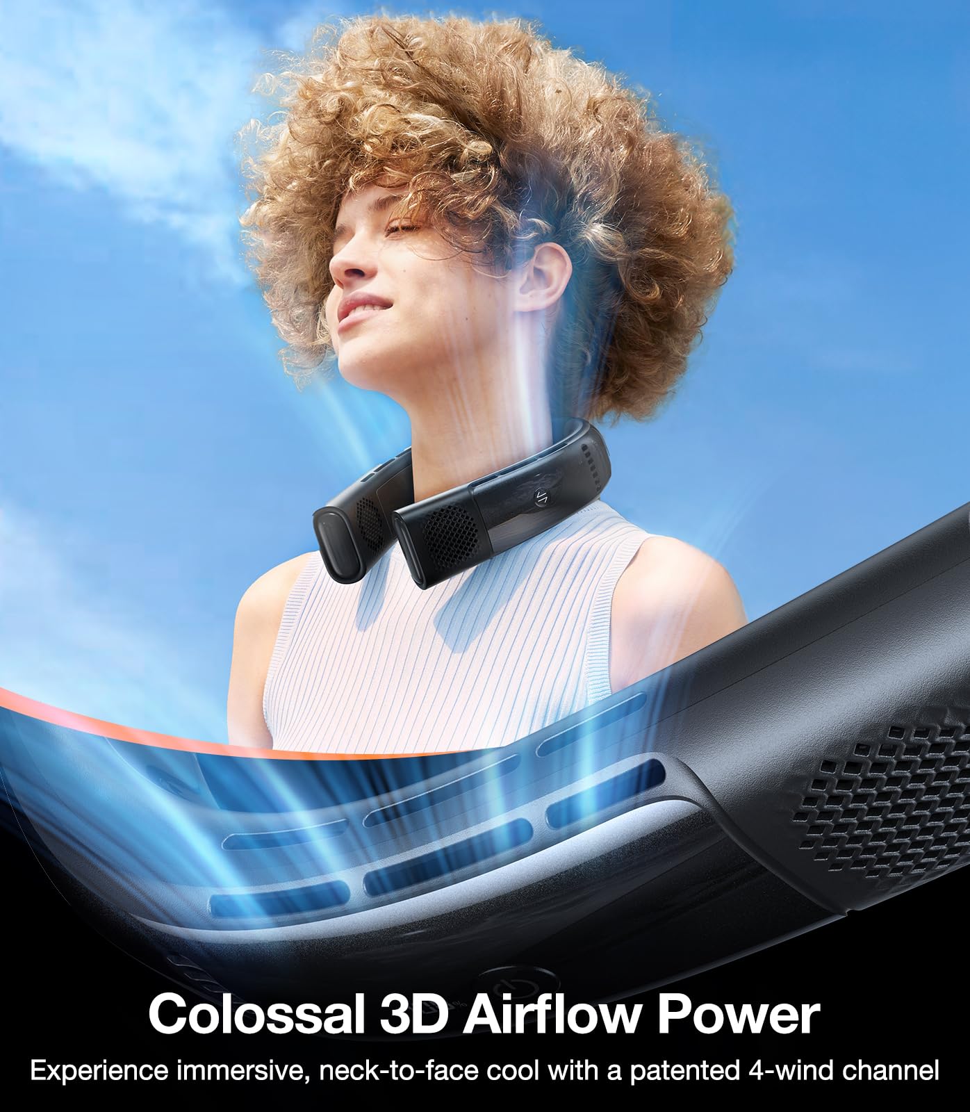 TORRAS COOLiFY 2S【Extended Battery Version】 Neck Air Conditioner 【28 Hrs Cooling】, Portable Personal Cooler Neck Fan, App Control Rechargeable Neck Fans that blow cold air for travel