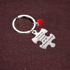 Nfyxcaz Teacher Keychain Teacher Gifts from Students Thank You Gift for Teacher Teacher Keyring for Women