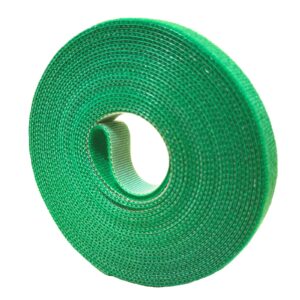 plantactic garden tie green tape, plant supports, gentle on plants (16.4ft × 0.6 inch, 1 roll, green)