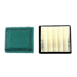 HQRP 2-pack Filter and Pre-Filter replacement for Troy-Bilt 30-740 36046 Parts Compatible with Troybilt 21A 21AE 21B Series Bronco RotoTillers