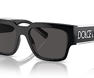 Dolce & Gabbana DG6184-501/87 Sunglasses BLACK w/DARK GREY 52mm