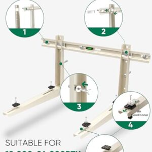 Plusluck Mini Split Wall Mounting Bracket for 18000-24000 BTU Mini Split Air Conditioner with Leveler Universal Ductless AC and Heat Pump Systems Outdoor