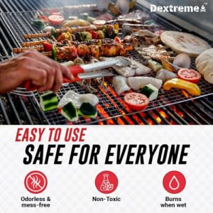 Dextreme Quick Instant Fire Starter - Waterproof All-Purpose Indoor & Outdoor Firestarter, for Charcoal Starter, Campfire, Fireplace, BBQ, Survival and Wood Stove (100 Pcs Tube)