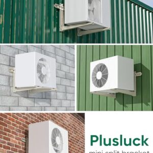 Plusluck Mini Split Wall Mounting Bracket for 18000-24000 BTU Mini Split Air Conditioner with Leveler Universal Ductless AC and Heat Pump Systems Outdoor