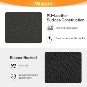 Mimore Coffee Mat - 12x19 Inch Black Coffee Bar Mat for Countertop - Absorbent, Hides Stains, Rubber Backed - Coffee Bar Accessories Dish Drying Mat Fit Under Coffee Maker Espresso Machine