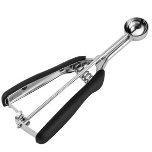 junadael j mini cookie scoop 1 tsp, extra small cookie scoop, 1 teaspoon cookie dough scoop, melon baller scoop, ice cream scoop, comfortable grip, non-slip