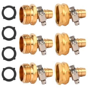 sanpaint,brass garden hose connector repair mender kit with stainless clamp,fits 1/2" water hose fitting,3 sets(1/2" barb x 3/4" ght)