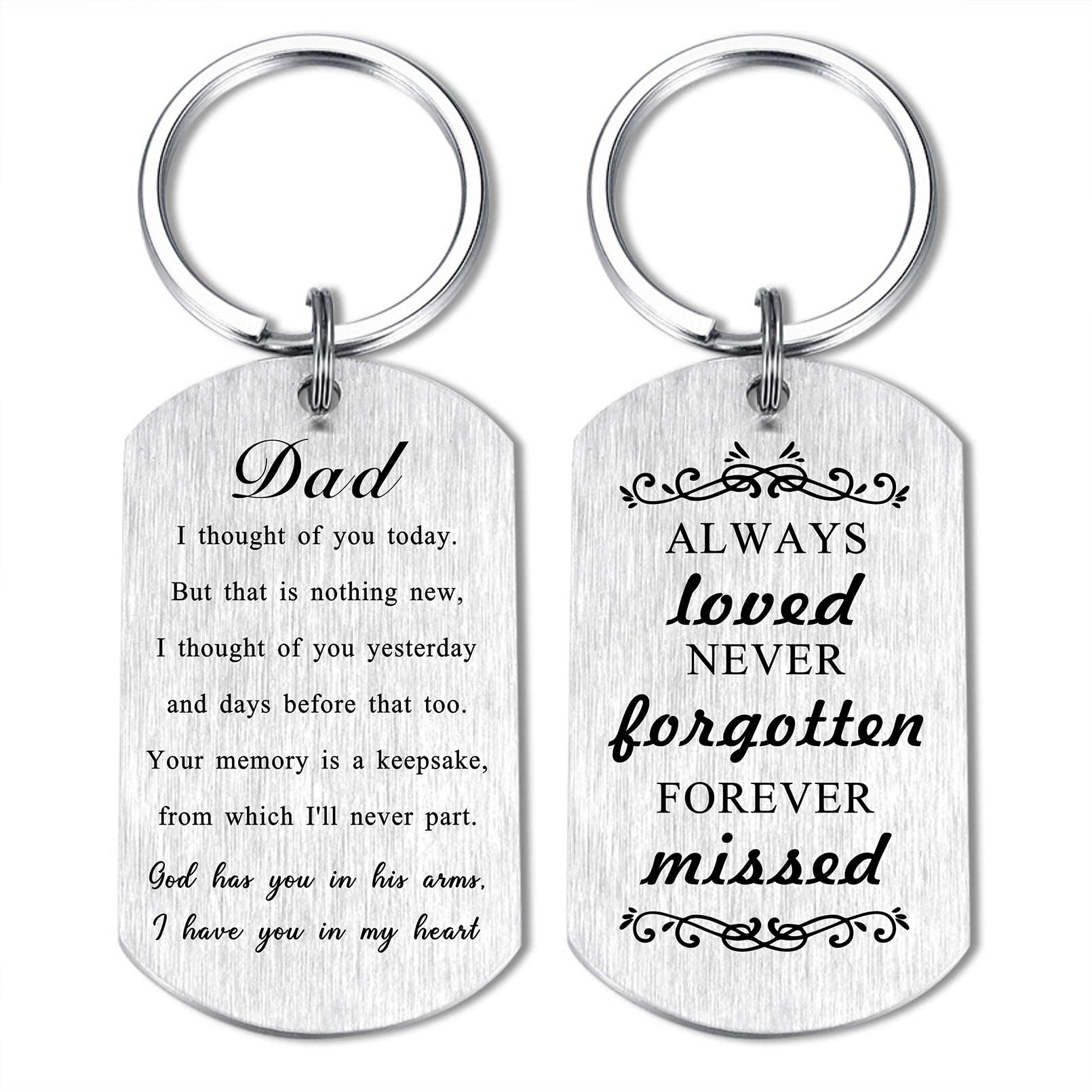 Alotozo Dad Memorial Gifts, Sympathy Gifts for Loss of Father, In Memory of Loss Loved Ones Dad Keychain Keepsake