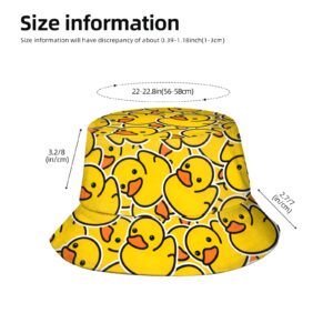 Duck Bucket Hats for Women Men Packable Outdoor Fashion Sun Cap Rave Festival Outfits Rave Accessories Fisherman Hat for Women Men