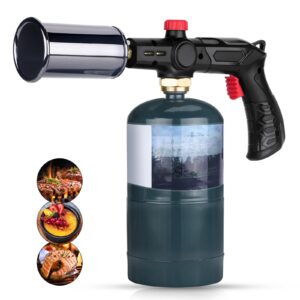 powerful kitchen cooking torch-propane torch-sous vide-charcoal torch lighter - grilling culinary kitchen torch for bbq searing steak,creme brulee,campfire charcoal starter (propane tank not included)