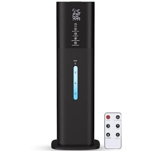 humidifiers large room bedroom with 7 colors light, 2.1gal(8l) 3 speed quiet ultrasonic cool mist humidifier with 360° nozzle, humidity setting, timer,aroma box for home plant baby yoga sleep (black)