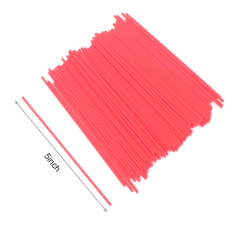 spray can straws, Replacement Spray Can Extension Straw,Red Plastic Extension Straws,5Inches. (50 Pack)