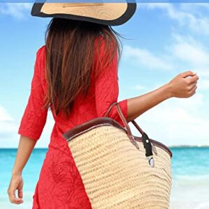 BBTO 6 Pcs Hat Clip for Summer Travel on Bag Luggage PU Leather Hat for Travel Hat Womens Sun Hat, Beach Hat Clip (Cute)