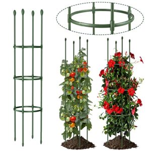 lomnyiy garden trellis, tomato cage tall plant support climbing vines flowers stands cucumber trellis plant cage(tall 55.1 inches，1pack)