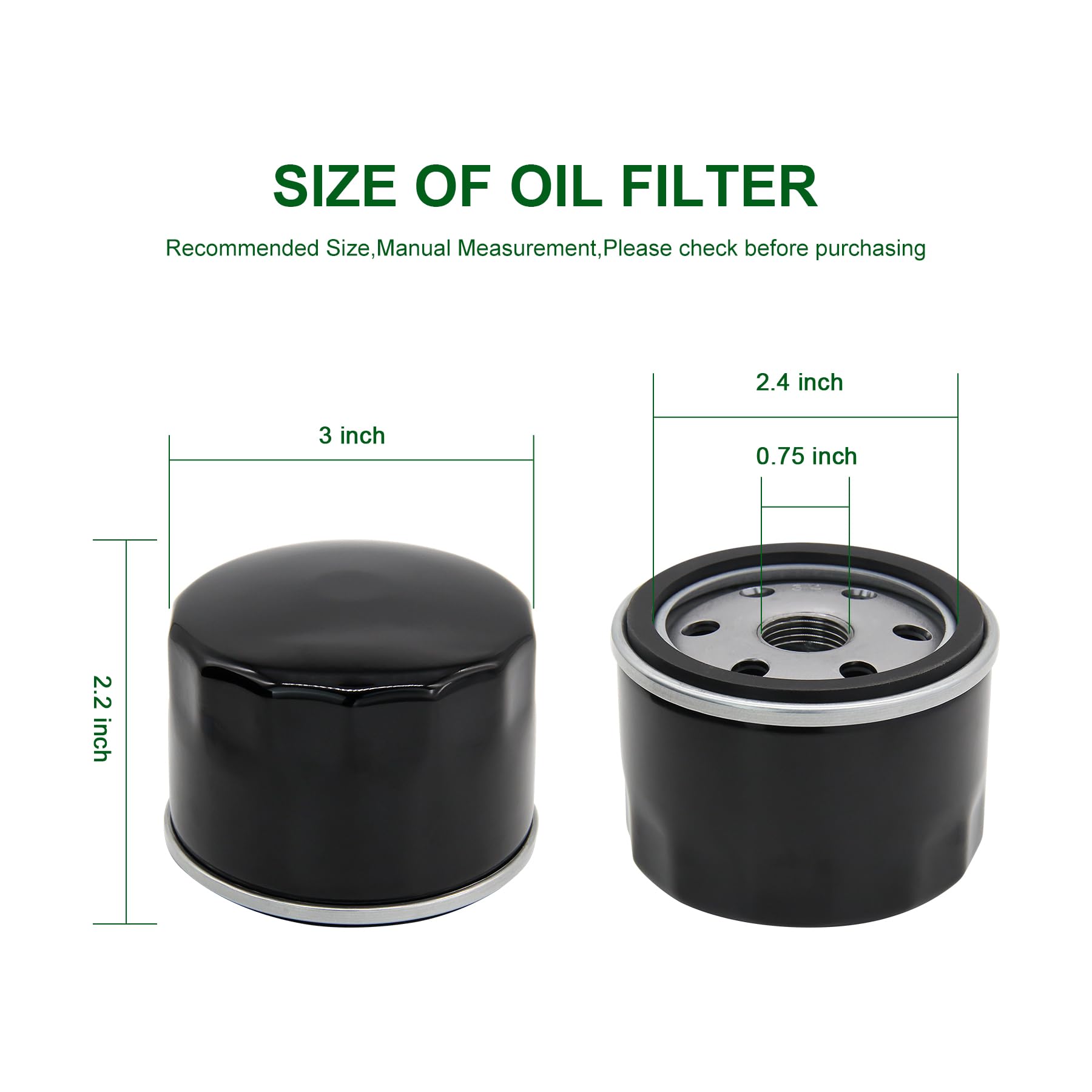 Brlyeeanze 2 Pack 696854 492932S Oil Filter Compatible with John Deere AM125424 BS 492932 695396 696854 492932B Kawasaki 49065 7007 Kohler 2505001 Tecumseh 36563 Lawn Mower Oil Filter