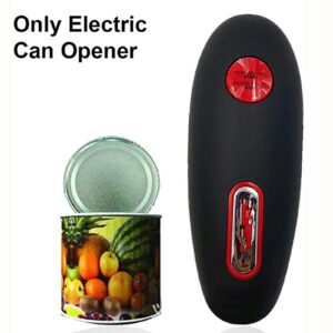 SimpleKitchen Electric Can Opener: Open Your Cans with A Simple Push of Button - Smooth Edge, Food-Safe and Battery Operated Handheld Can Opener (Black)