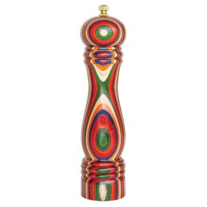 baltique marrakesh collection pepper grinder, wooden refillable spice and pepper mill for cooking and serving