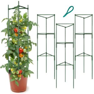 lomnyiy tomato cage - premium tomatoes plant stakes support cages trellis for garden and pots ，multi-functional climbing vegetablescages trellis(51 inches，3 pack) (tomato cage 3 pack)