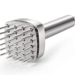 Aliglow 304 Stainless Steel Meat Tenderizer Needle Meat Hammer Mallet Tool Pounder For Tenderizing and Pounding Steak, Beef Pork Chicken BBQ And Poultry