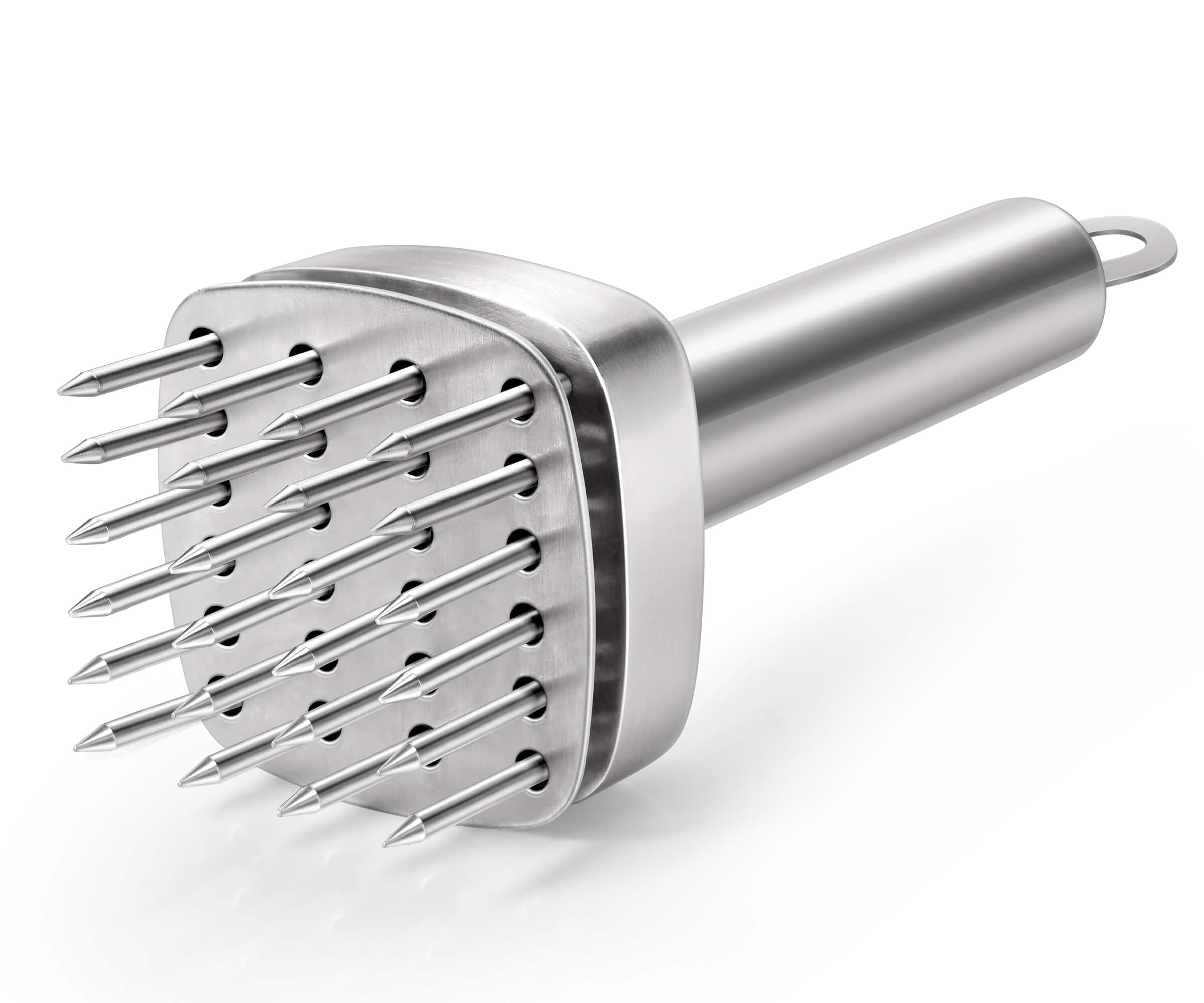 Aliglow 304 Stainless Steel Meat Tenderizer Needle Meat Hammer Mallet Tool Pounder For Tenderizing and Pounding Steak, Beef Pork Chicken BBQ And Poultry