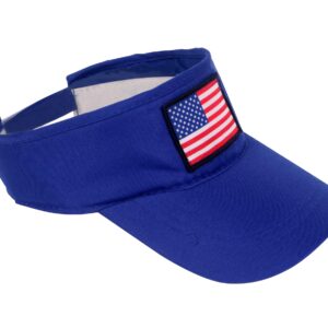 Bulk 24 Pack of Patriotic American Flag Sun Visor Hats