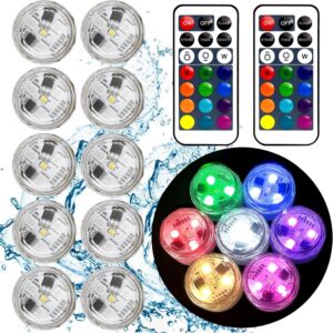 small submersible led lights with remote,mini led light,waterproof tea light,underwater lights,flameless candles,suitable for vases, fish tanks, hot tubs, parties,wedding,halloween decorations