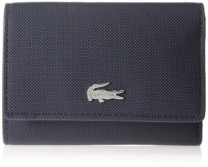 lacoste women's anna snap front wallet, marine, one size