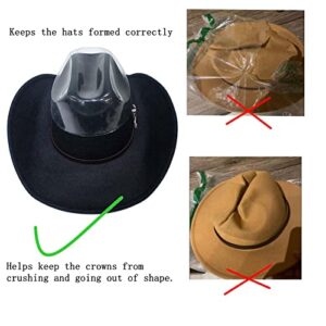 Kalerona Black Cowboy Hats for Men and Women with Adjustable Sizing and Belt Buckle Decoration