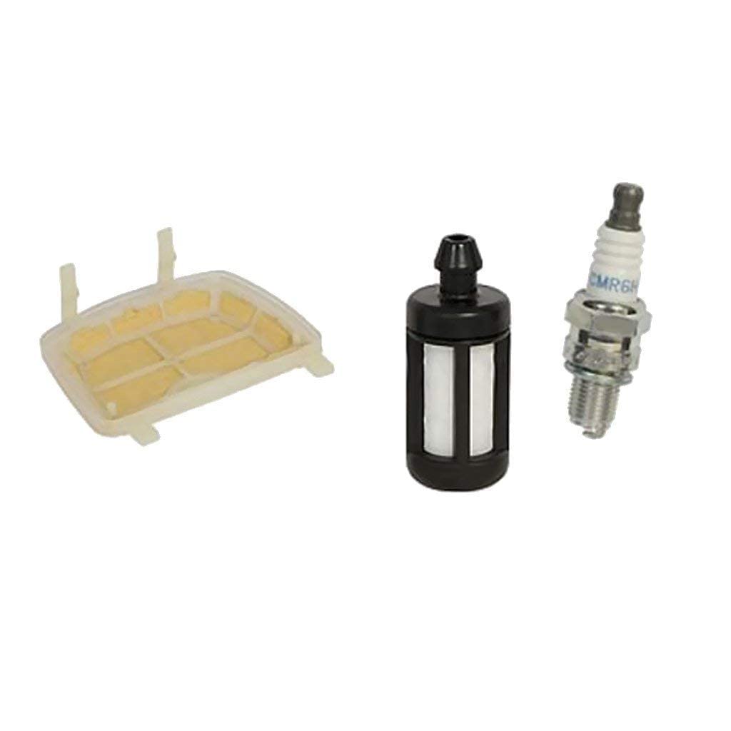 Air Filter Service Fuel Filter and Spark plug Kit Lawn Mower Replacement Parts Set fit for Stihl MS171, MS171C, MS181, MS181C, MS211 and MS211C Chainsaw Models