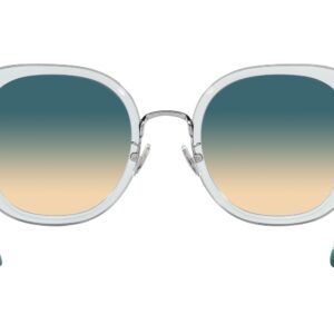 Coach HC7153B Sunglasses, Transparent Blue/Blue Yellow Gradient, 54 mm