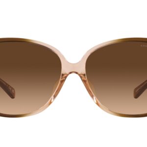 Coach HC8372BU Universal Fit Sunglasses, Brown Gradient/Brown Gradient, 58 mm