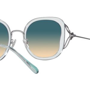 Coach HC7153B Sunglasses, Transparent Blue/Blue Yellow Gradient, 54 mm