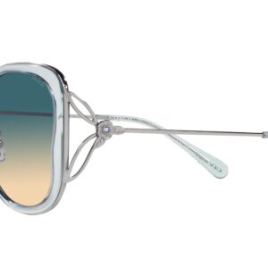 Coach HC7153B Sunglasses, Transparent Blue/Blue Yellow Gradient, 54 mm