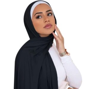 ankomina women soft cotton muslim jersey hijab head wrap scarves fashion long scarf shawls