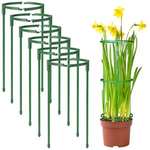 12packs plant support stakes half round plant stakes for indoor plants, stackable 3 tier garden flower support, plant cages for tomato,monstera, peony, hydrangea, climbing plants