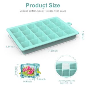 Ice Cube Trays 3 Pack, Silicone Ice Cube trays for Freezer, 24 Cubes per Ice Trays, Cube Trays With Removable Lid, Easy to Remove, Chilling Drinks