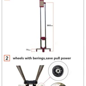 Mini Shopping cart Shopping cart can be Folded, and Then Hand in Hand to Pull cart Household Small Trailer to Carry Luggage cart Upgraded Mini Folding Hand Truck, Luggage Cart with 2 Wheels (Blue)