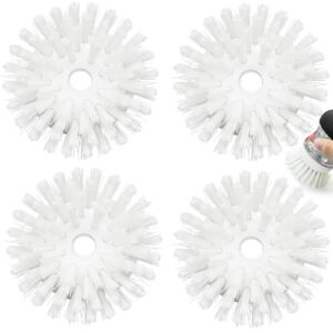 palm brush refills for oxo good grips soap dispensing dish brush - 4 pack cleaning replacement brush head for oxo palm brush(white)