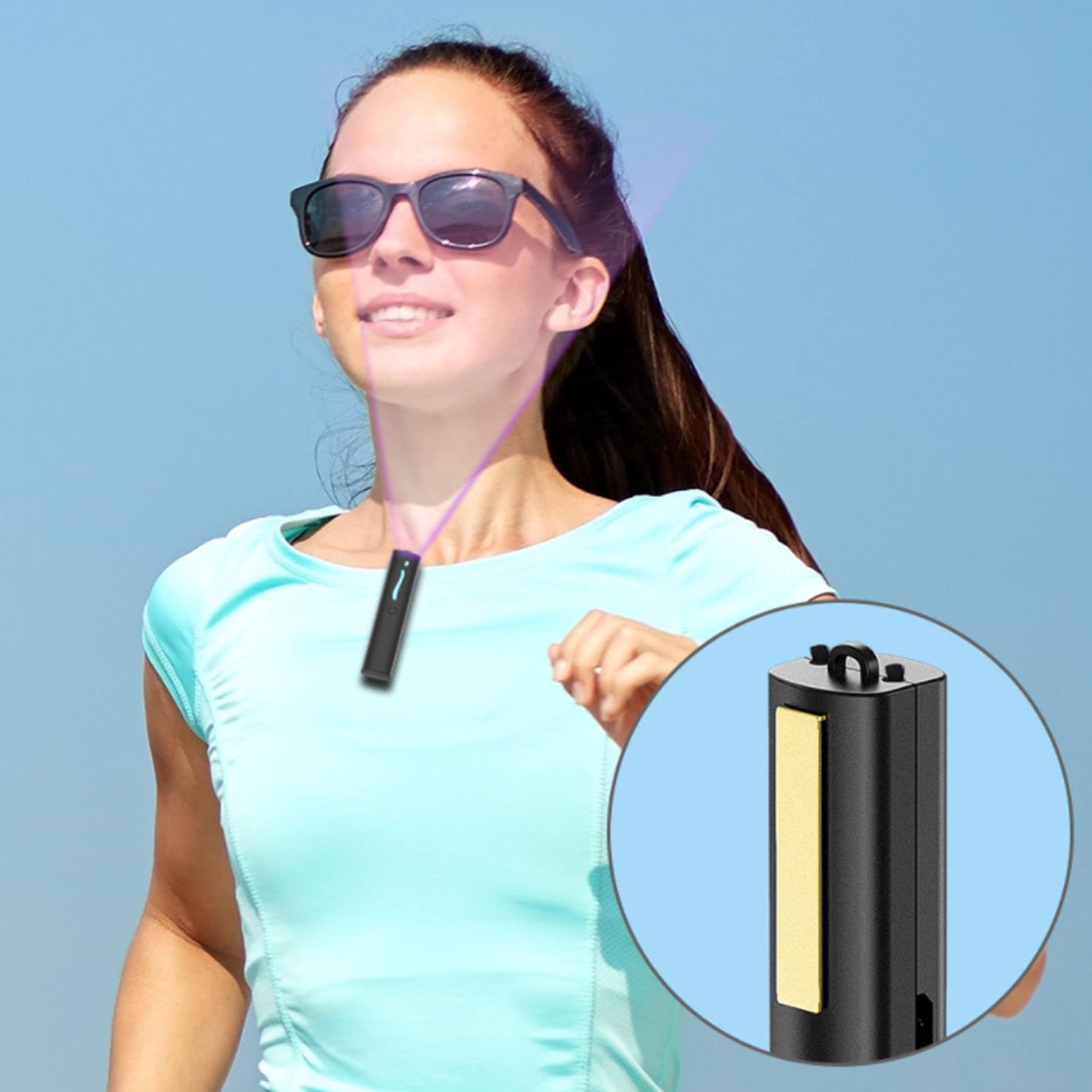 Rechargeable Personal Air Purifier, Wearable Air Purifier, Negative Ion Necklace, Portable USB Powered Air Cleaner, Mini Air Purifier for Home Car, Suitable for Removing Flower Powder and Dust