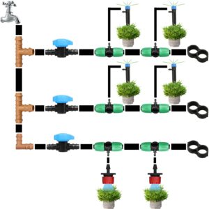 Arfun 6 Pack Drip Irrigation 1/2 inch Barbed Valve, Drip Line Parts 1/2" Shut Off Valve Fits for 1/2 Inch Drip Irrigation Tubing (.570-.620" ID) for Drip or Sprinkler Systems