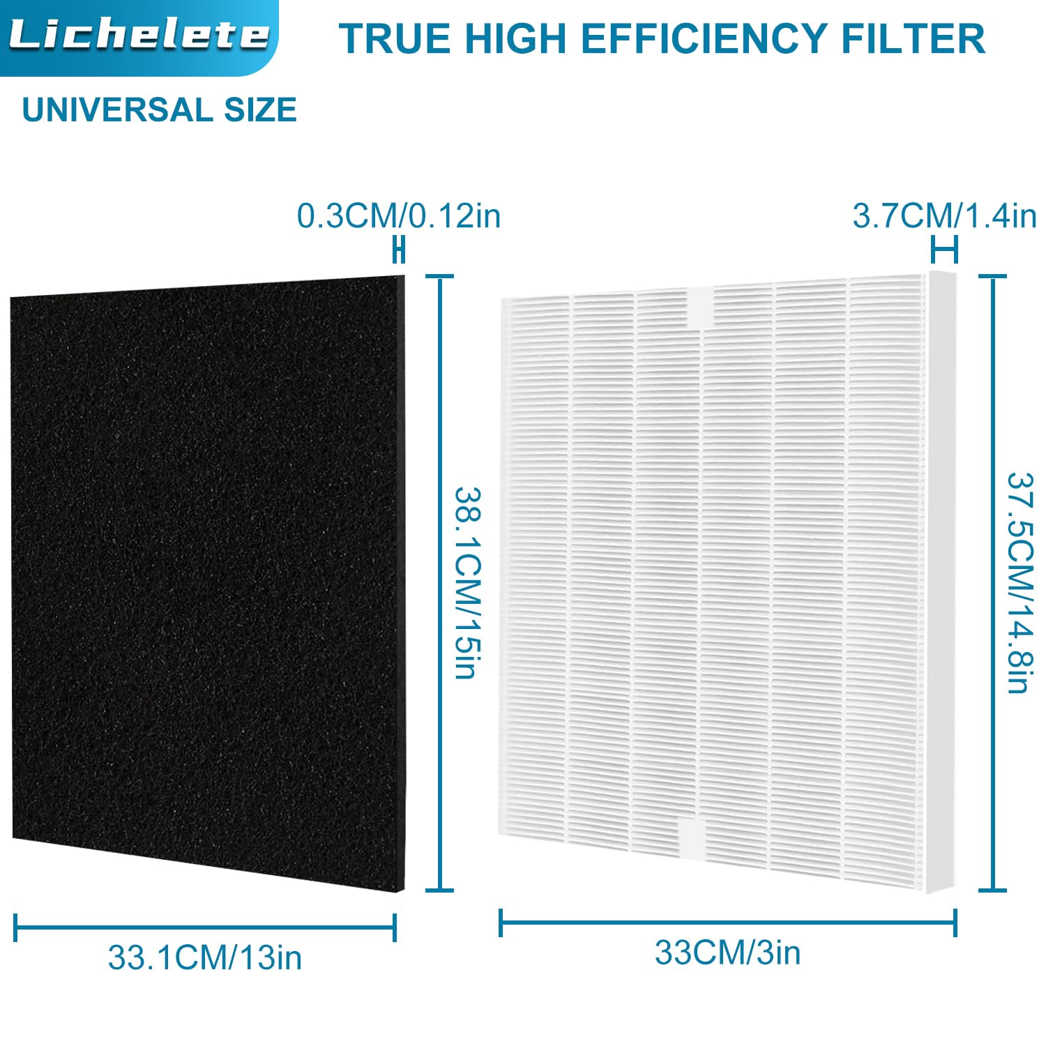 AP-1512HH 200M Filter Set Compatible with Coway Airmega AP-1512HH and Airmega 200M air Puri-fier, 3 and 3 Carbon Filters, AP-1512HH-FP, AP-1518R, AP-1519P, Part 3304899