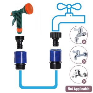 Bates- Garden Hose Quick Connectors, 4 Set, 3/4 Inch, Male and Female, Plastic Hose Connector, Garden Hose Quick Connect Hose Fittings, Water Hose Quick Connect Fittings, Quick Release Hose Connector