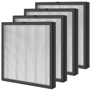 xbww 4 packs replacement air filter compatible with ameifu g3 (sferf-30) & vewior a3 purifier with 3 stages true hepa, activated carbon filter and pre-filter