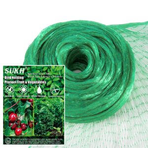 sukh bird netting for garden 13x33ft - garden netting mesh netting for garden protection heavy duty bird netting garden fence plant netting chicken netting poultry netting