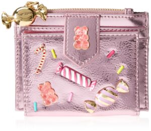 betsey johnson candy bifold wallet, pink