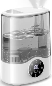 homvana humidifier large room, 7l (807ft²) smart warm and cool mist, top-fill humidifiers for bedroom baby nursery grow tent, auto adapt mist quick air humidity indoor, easy to clean, quiet, diffusers