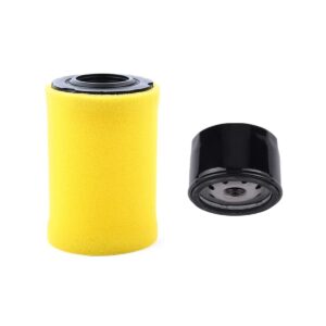 796031 air filter with 696854 oil filter replaces for john deere d100 d110 d125 d130 fits for husqvarna yta22v46 yth22v46 yth24v48 hu800awd, bs 591334 492932 310000 engine lawn mower