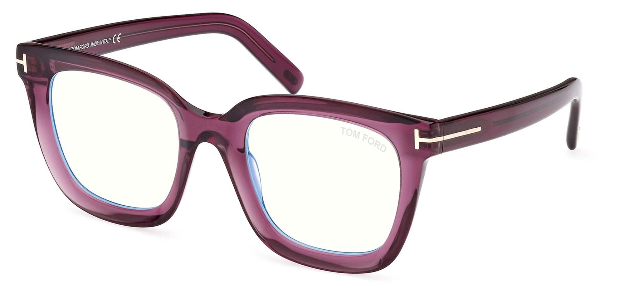 Tom Ford FT 5880-B BLUE BLOCK Transparent Violet 51/22/140 women Eyewear Frame